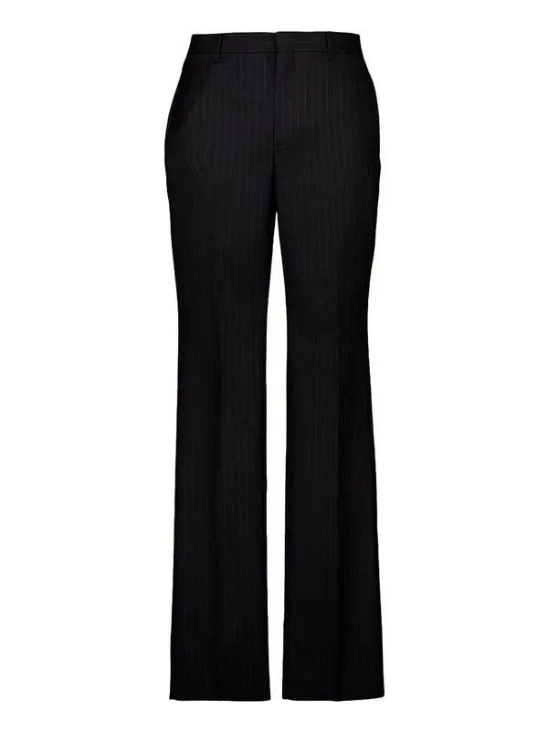 Givenchy Pinstripe Wool Trousers - Black