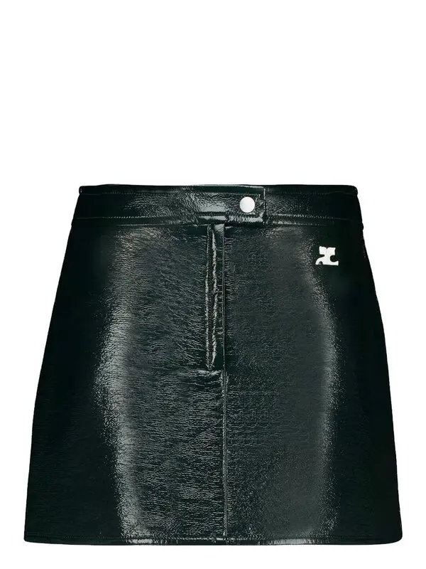 COURREGES Reedition Vinyl Mini Skirt - Green