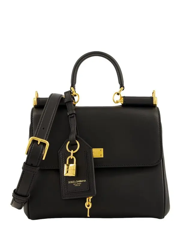 Dolce & Gabbana My Sicily Calfskin Handbag - Black