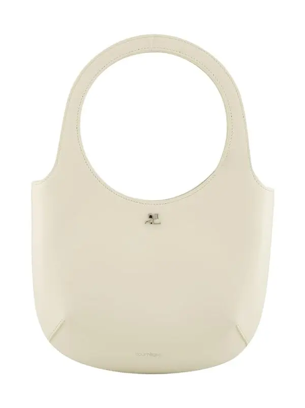 COURREGES Holy Leather Shoulder Bag - White