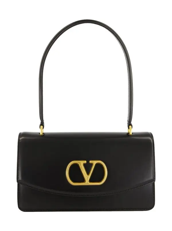 Valentino Garavani Vain Calfskin Top Handle Bag - Black