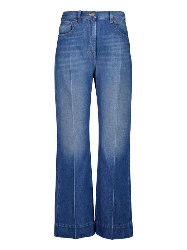 Valentino Garavani Straight-leg Denim Jeans - Blue