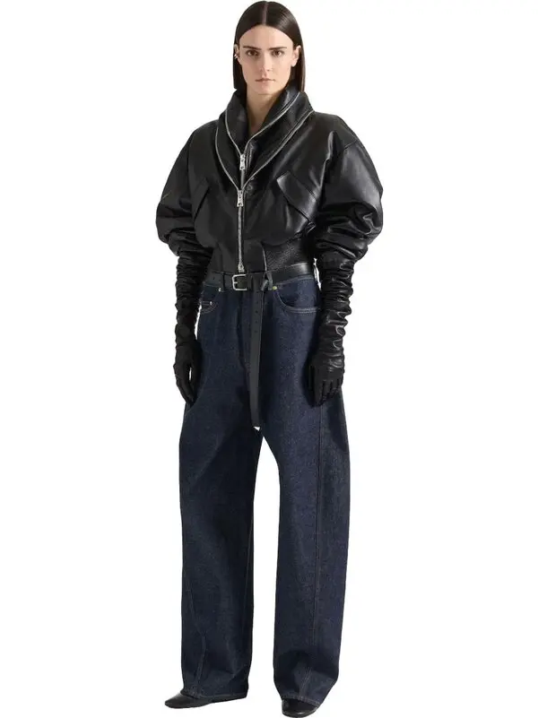 Givenchy Dark Raw Denim Cocoon Jeans - Blue