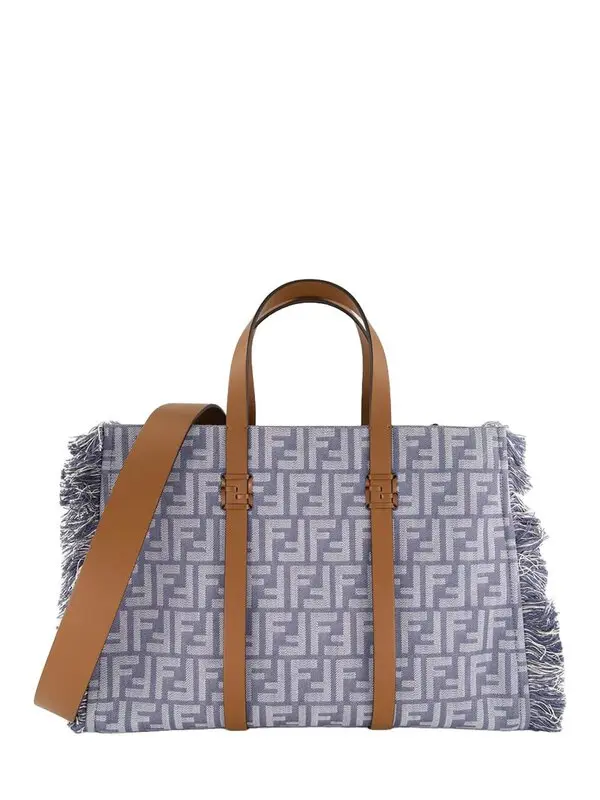 Fendi Ff Jacquard Summer Tote - Blue