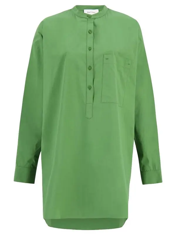 Matteau Popover Mini Shirt Dress - Green