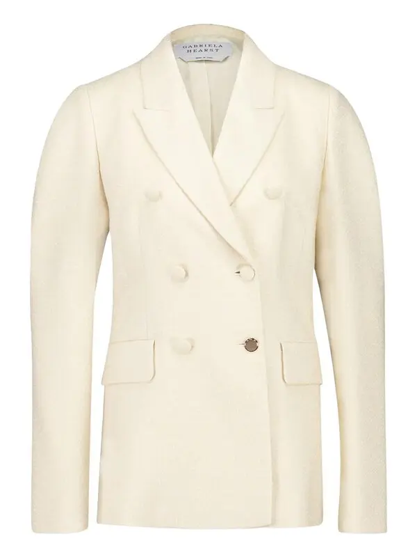 Gabriela Hearst Sedna Silk Tweed Blazer - Cream