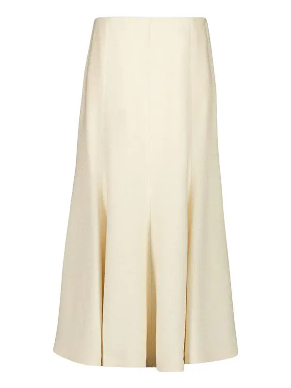 Gabriela Hearst Silk Tweed Maxi Skirt - Cream