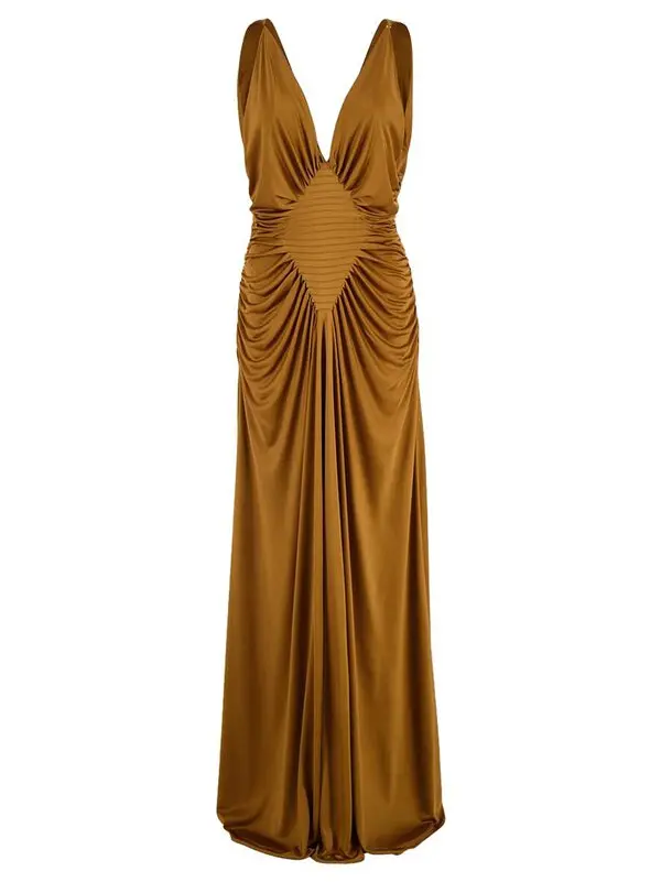 Versace Sleeveless Maxi Dress - Brown