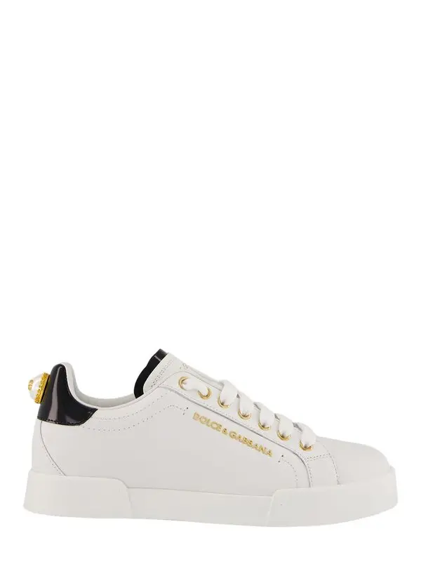 Dolce & Gabbana Leather Low-top Sneakers - White