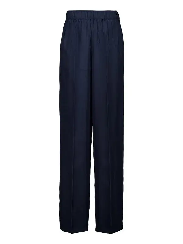 Prada Straight-fit Silk Pants - Blue