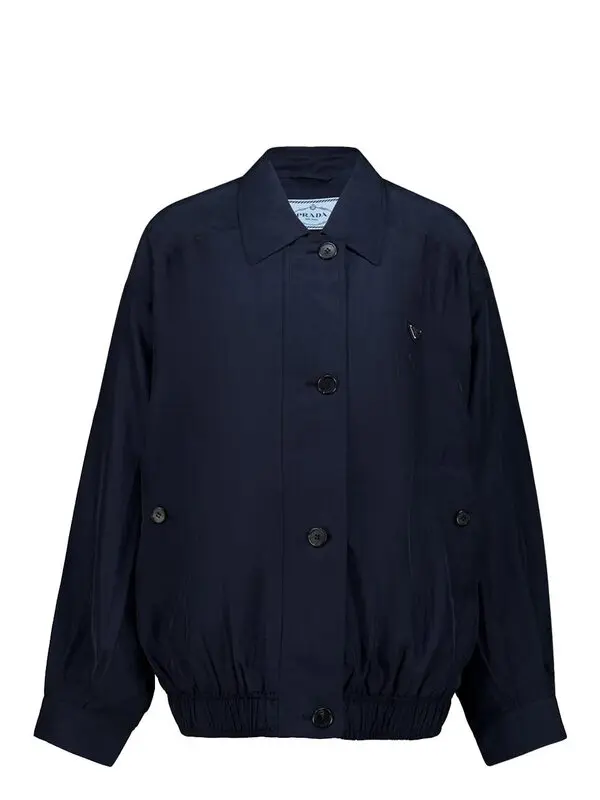 Prada Buttoned Silk Jacket - Blue