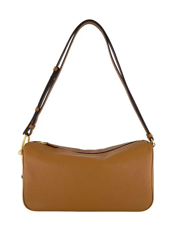 Gucci Leather Half Horsebit Medium Shoulder Bag - Brown