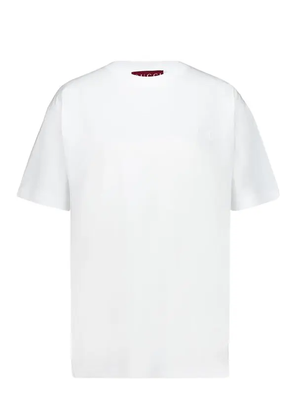 Gucci Cotton T-shirt With Horsebit Beads - White