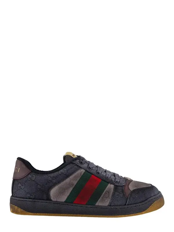 Gucci Dark Gg Monogram Low-top Sneakers - Blue