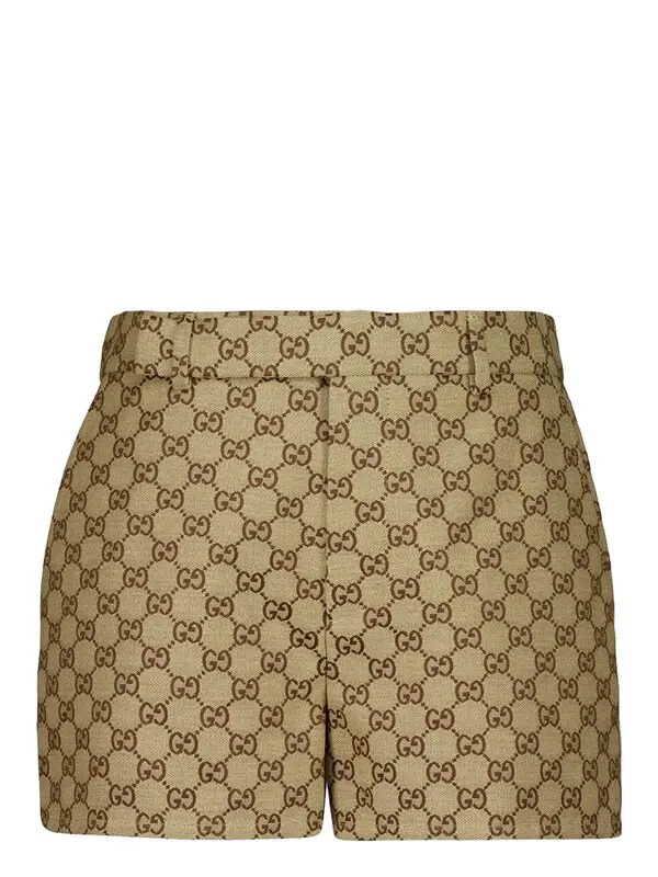Gucci Gg Canvas Mini Shorts - Beige