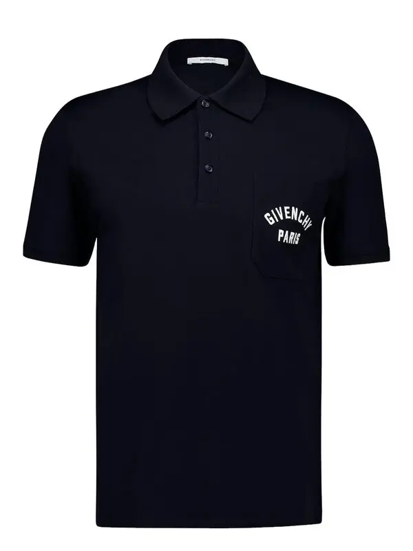 Givenchy Navy Logo Polo Shirt - Blue