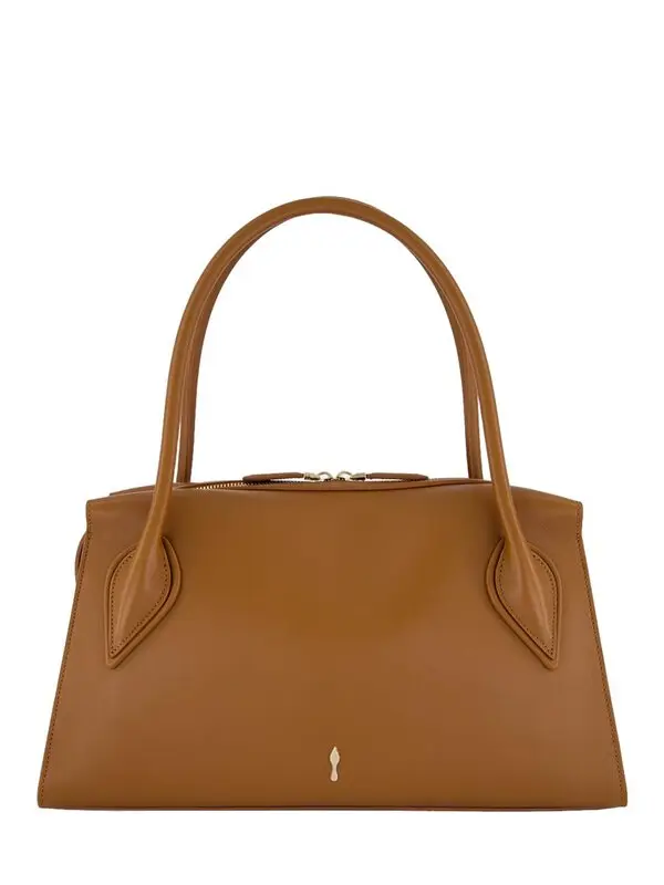 CHRISTIAN LOUBOUTIN Venus Medium Calf Leather Shoulder Bag - Brown