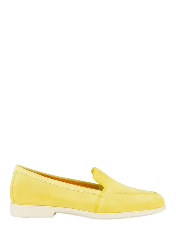 Santoni Suede Calf Leather Loafers - Yellow