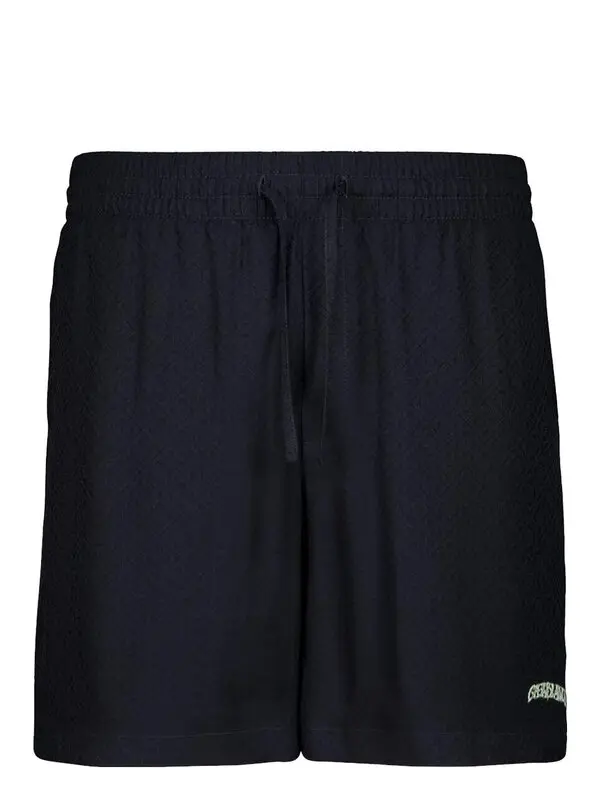 Casablanca Volcano Jacquard Silk Shorts - Multicolour