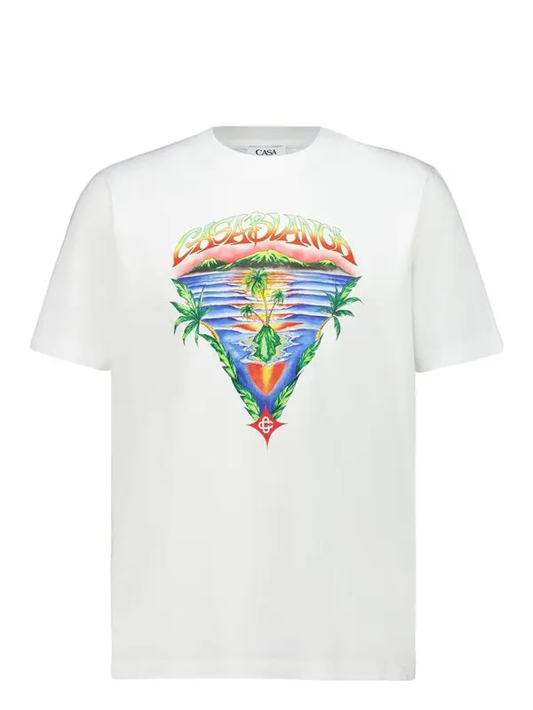 Casablanca White Innocence Triangle Classic T-shirt - Multicolour