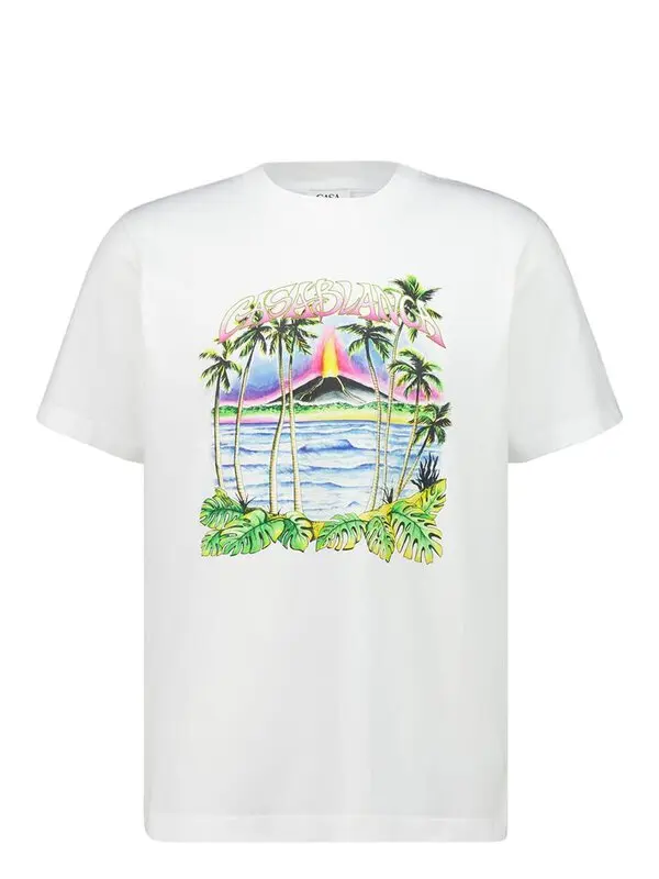 Casablanca White Volcano Classic T-shirt - Multicolour