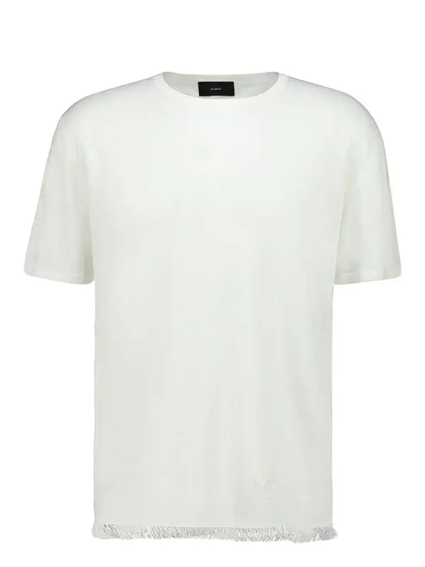 Alanui Linen Casual Fit Short-sleeve T-shirt - White