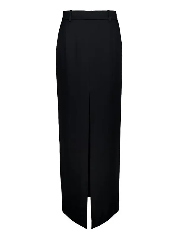 TOM FORD Crepe Envers Satin Tailored Skirt - Black
