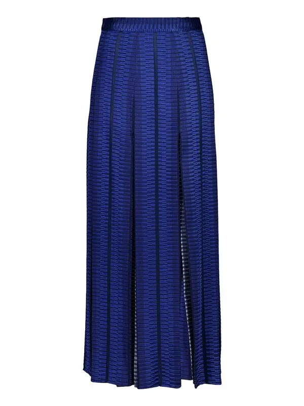 Zeus+dione Solar Jacquard Silk Midi Skirt - Blue