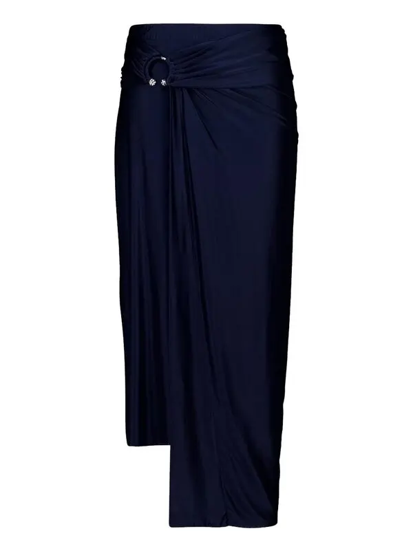 Rabanne Piercing Detail Midi Skirt - Blue