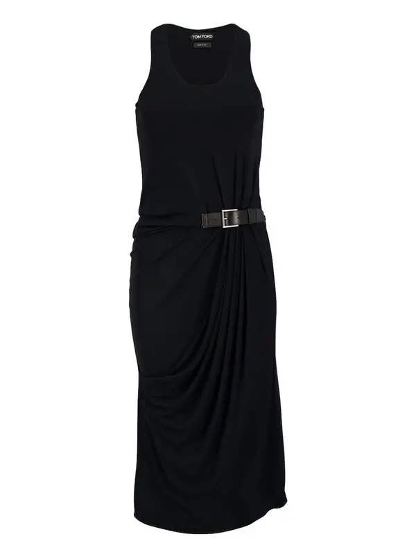 TOM FORD Tank Dress With Leather Buckle - Black