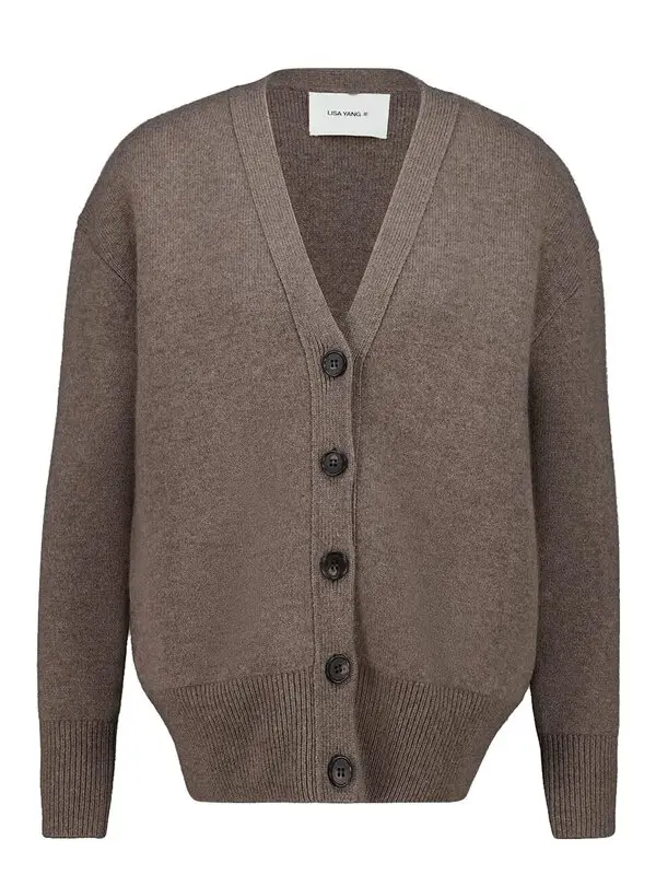 LISA YANG Light Amery Double Face Cashmere Cardigan - Brown
