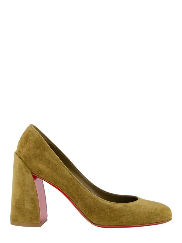 CHRISTIAN LOUBOUTIN Miss Sab 85 Suede Pumps - Brown
