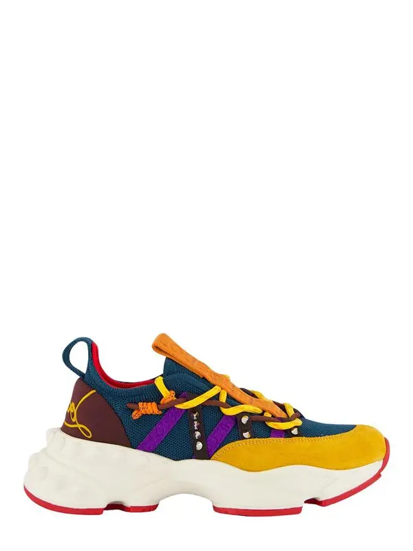 CHRISTIAN LOUBOUTIN Trailnrun Low-top Leather Sneakers - Multicolour