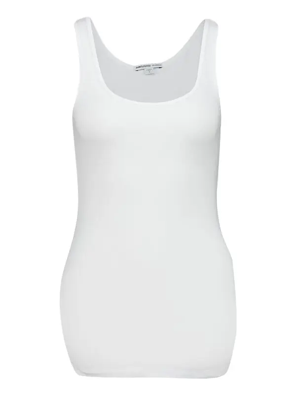JAMES PERSE Long Cotton Tank Top - White