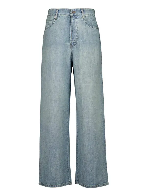 Miu Miu High-rise Loose Fit Jeans - Blue