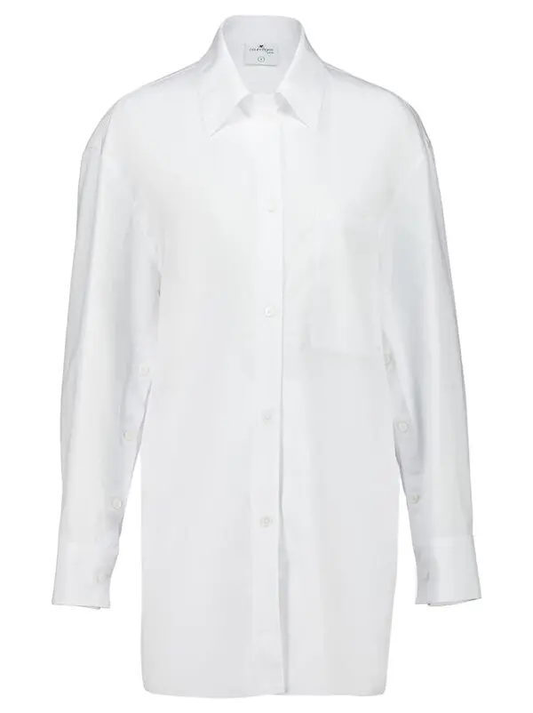 COURREGES Cotton Mini Shirt Dress - White