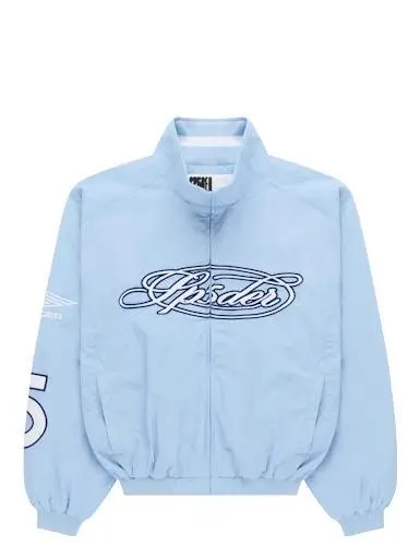 SP5DER Script Warm Up Jacket - Rock Blue