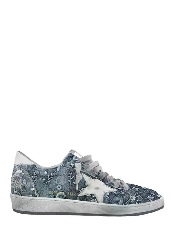 GOLDEN GOOSE Ball Star Floral Sneakers - Blue