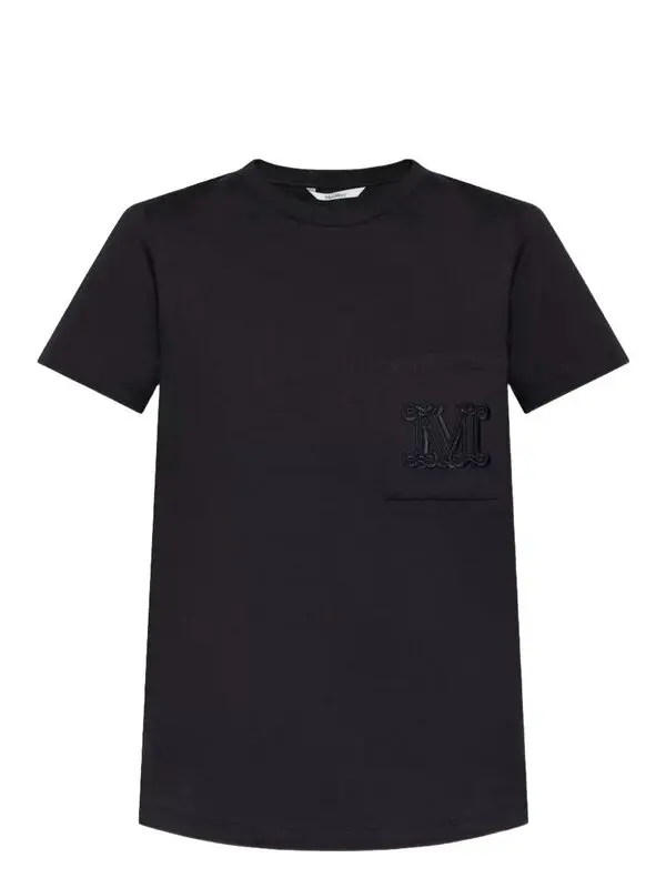 Max Mara Logo-detail T-shirt - Black