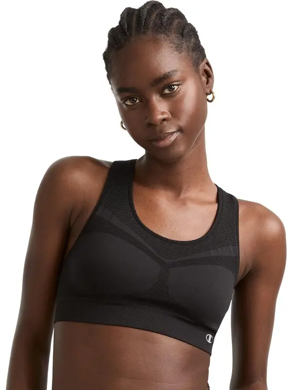 Champion Seamless Racerback Sports Bra - Black