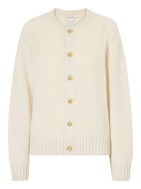Bottega Veneta Cashmere Cardigan - Cream
