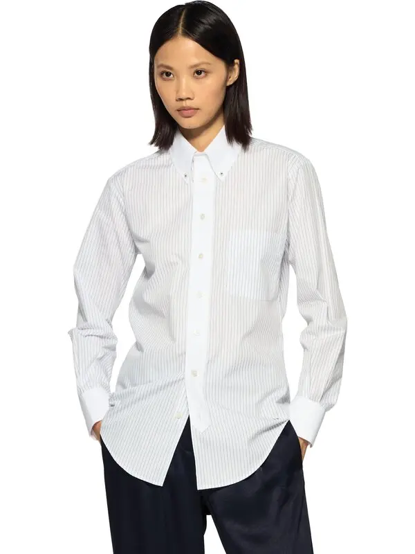 Serena Bute Cotton Johnny Shirt - Striped
