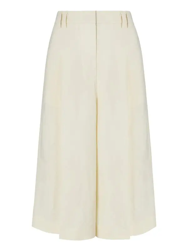 SERENA BUTE LONDON Tailored Linen Culottes - Ecru