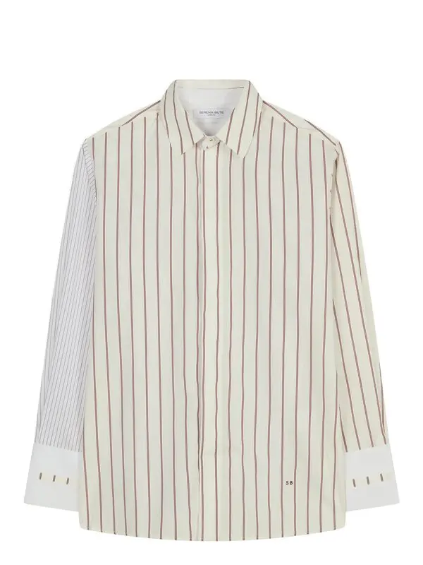 Serena Bute Cotton Oversized Shirt - Striped