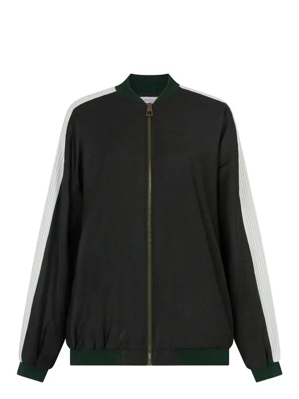 Serena Bute Cashmere-wool Blend Bomber Jacket - Green