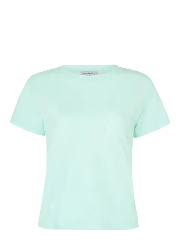 Serena Bute Cotton Short-sleeved T-shirt - Frosted Teal