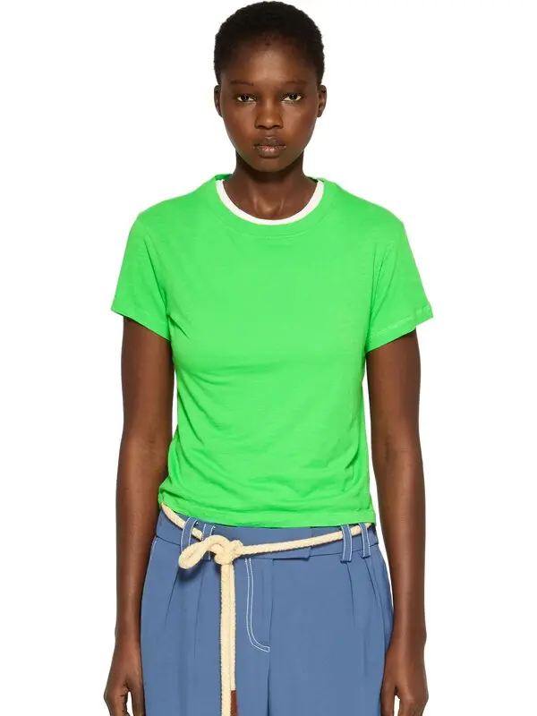 Serena Bute Cotton Short-sleeve T-shirt - Green