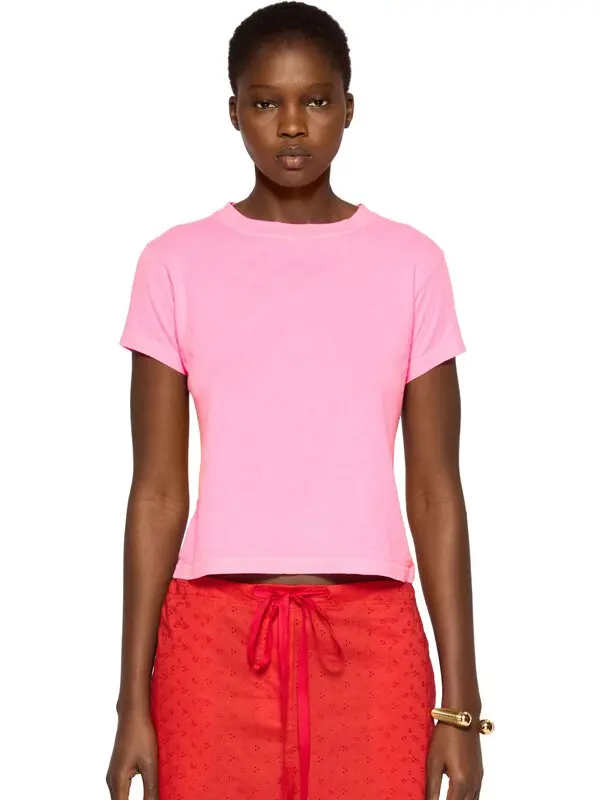 Serena Bute Cotton Short-sleeved T-shirt - Pink