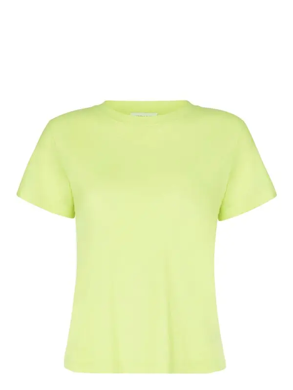 Serena Bute Cotton Short Sleeve T-shirt - Yellow