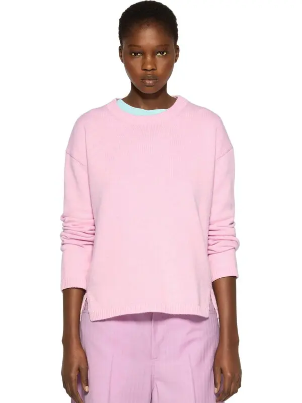 Serena Bute Cashmere Blend Relaxed Fit Jumper - Pink
